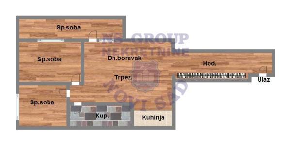 Trosoban stan na prodaju, 63m2, 136.850€
