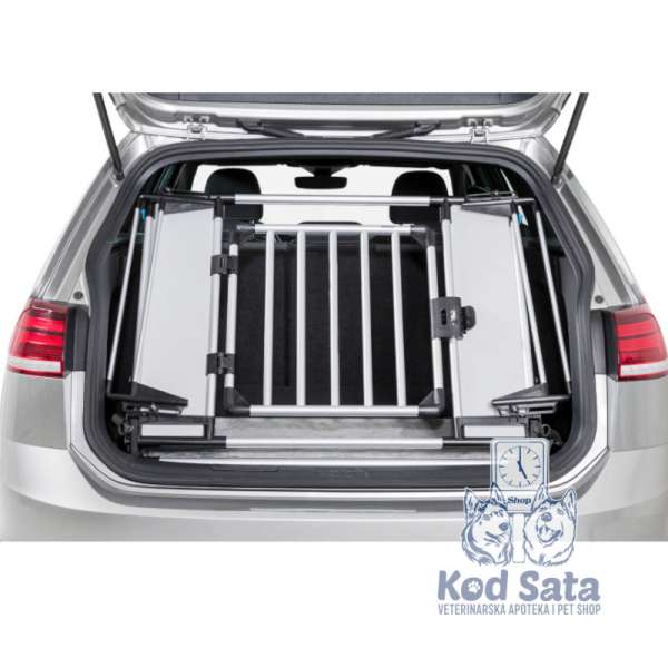Trixie - Aluminijumska Univerzalna Zaštitna Pregrada Sa Vratima Za Gepek Automobila 114x69x53cm