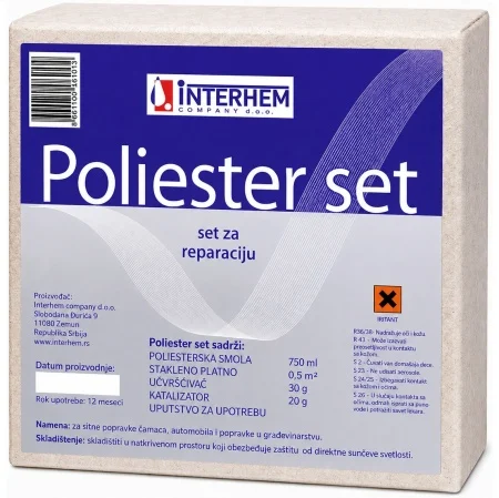 Poliester set za reparaciju plastike