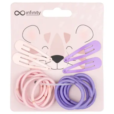 INFINITY
Set šnalica i gumica za kosu