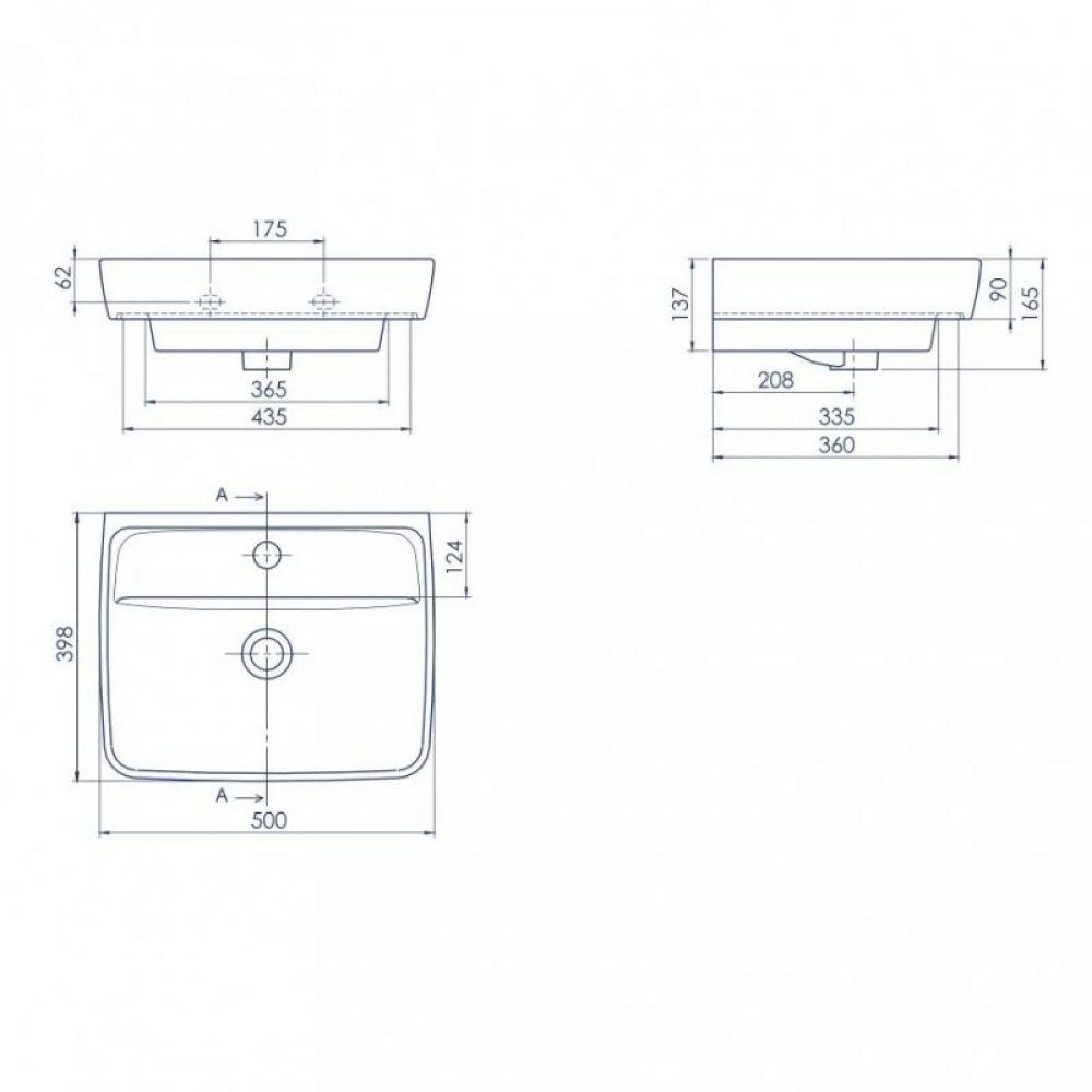 Umivaonik DURU 50x40 35000 u