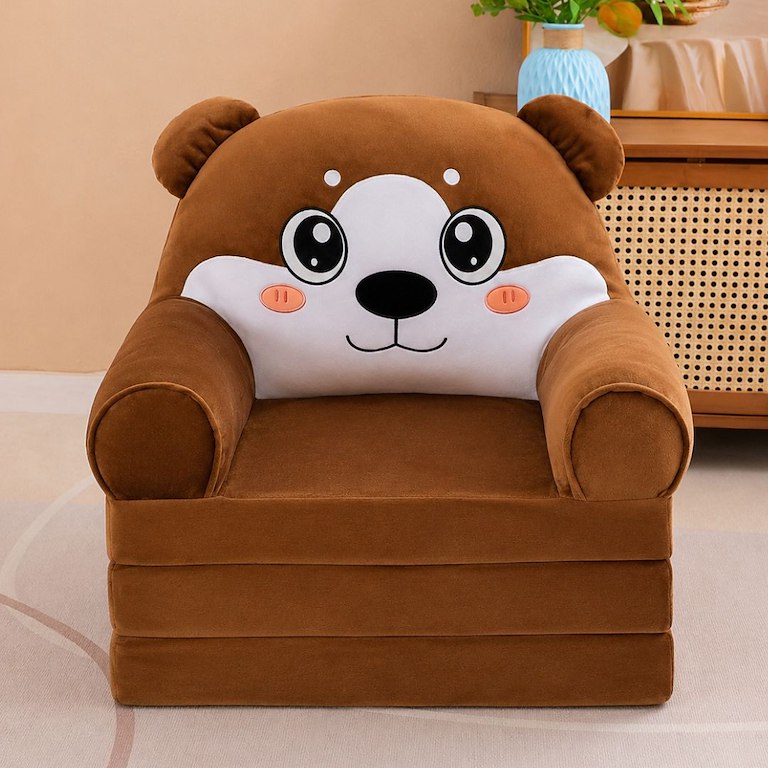 Foteljica za decu Brown Dog