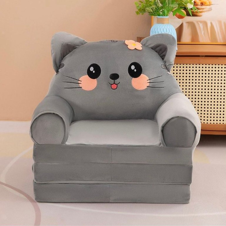 Foteljica za decu Grey Cat