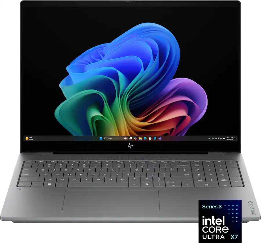 HP - OMNIBOOK X – 16” 2K OLED TOUCHSCREEN LAPTOP – INTEL CORE ULTRA X7 (2026) – 32GB MEMORY – 1TB SSD – COPILOT+ PC - METEOR SILVER