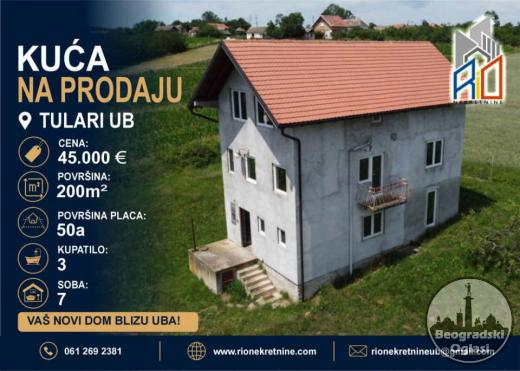 NA PRODAJU! Prelepa kuća u Tularima kod Uba