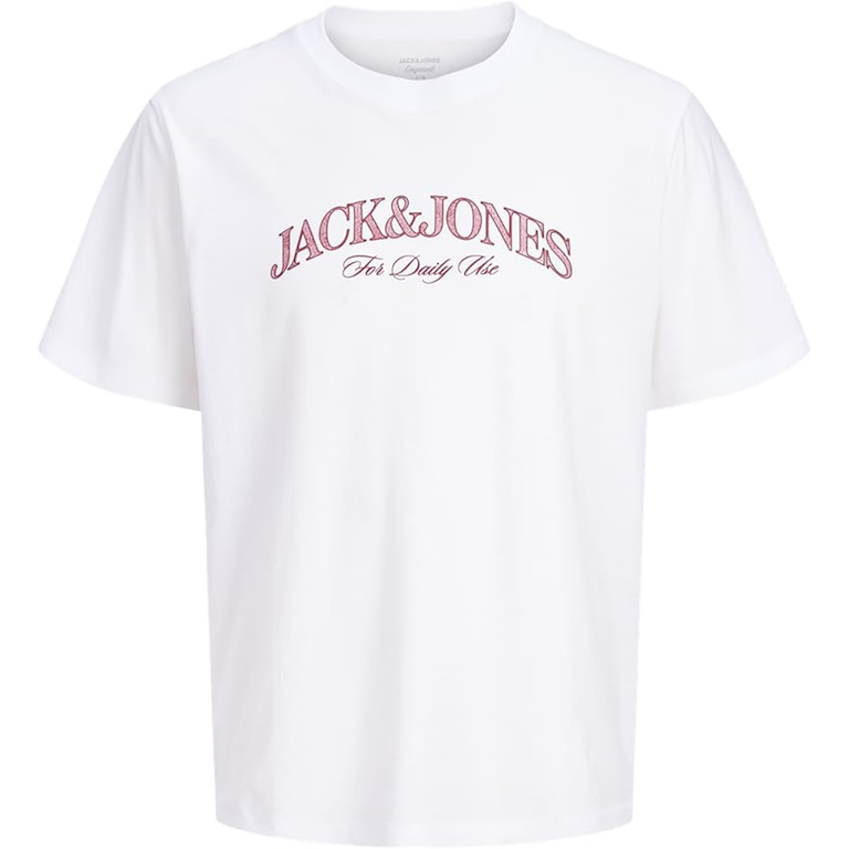 J&J Bela Muška Majica JORCASSIS BRANDING TEE