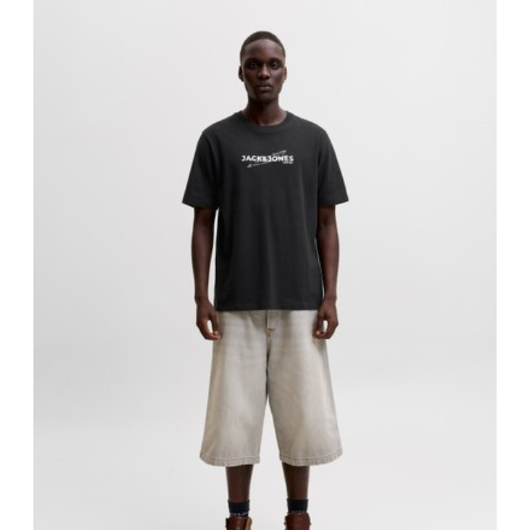 J&J Crna Muška Majica JCOETERNA FRONT PRINT TEE