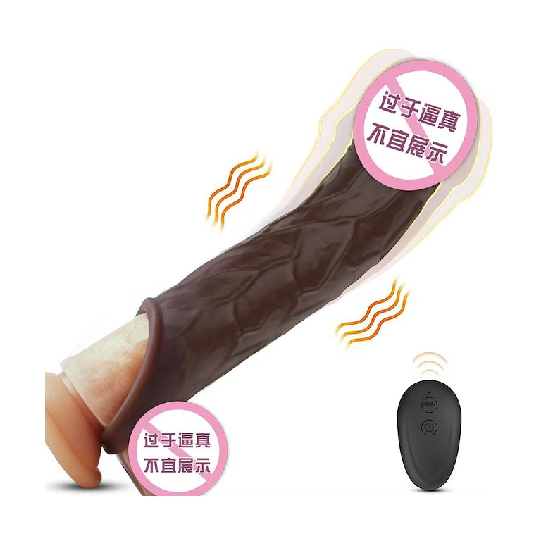 Vibrirajuća navlaka za penis sa daljinskim upravljačem (200 mm)