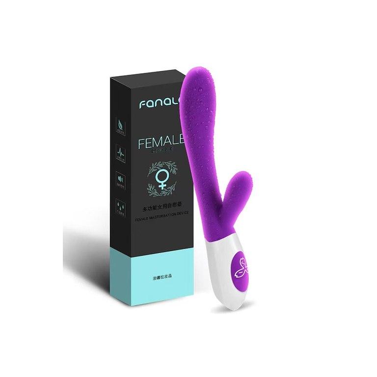Zeka vibrator sa reljefnim perlicama (23 cm)