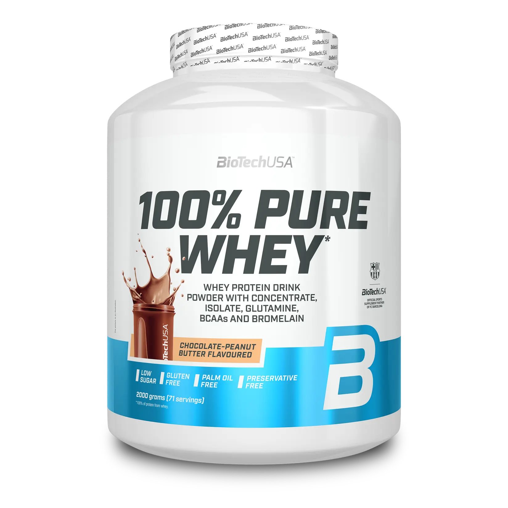 BioTechUSA 100% Pure Whey 2kg čoko-kikiriki puter