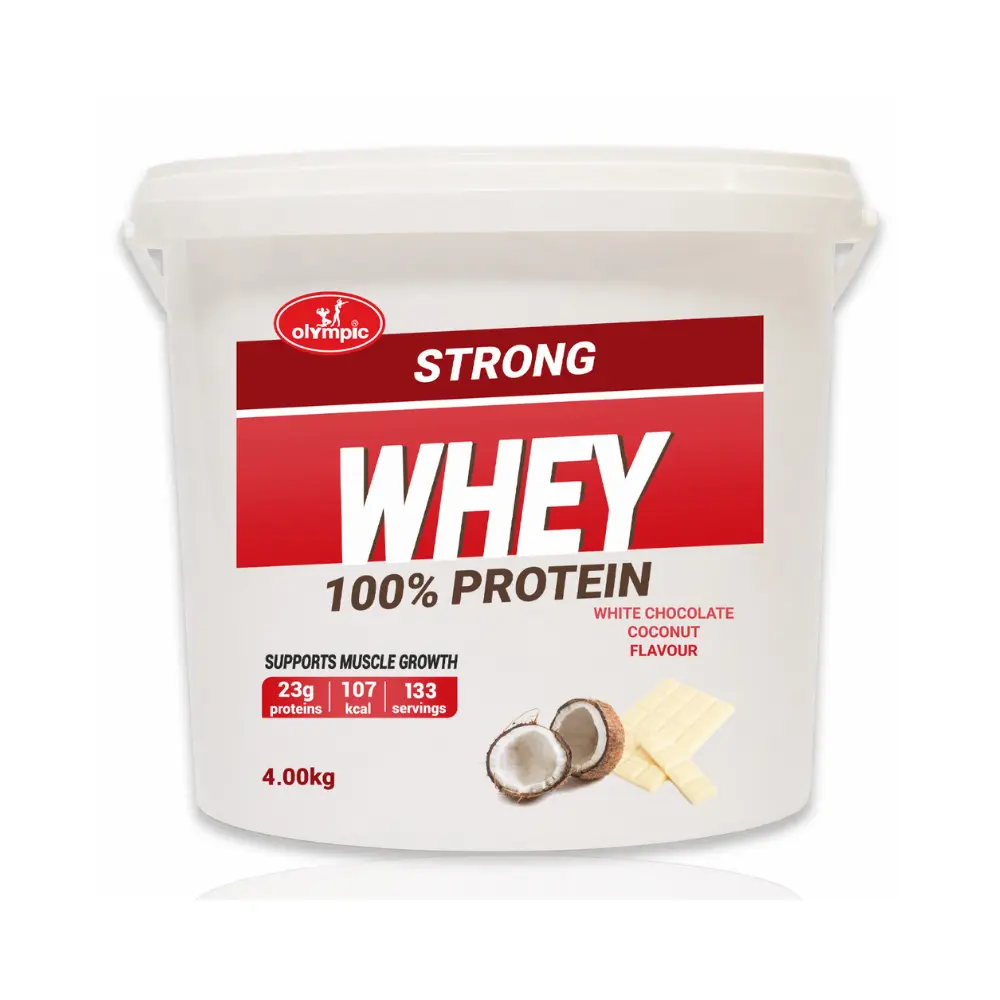 Olympic Strong Whey Protein 100% Bela čokolada i Kokos, 4 kg