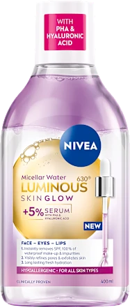 NIVEA
LUMINOUS Glow micelarna voda, 400 ml