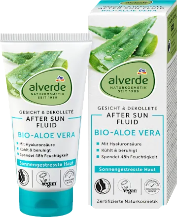alverde NATURKOSMETIK
Fluid za lice posle sunčanja sa alojom verom, 50 ml