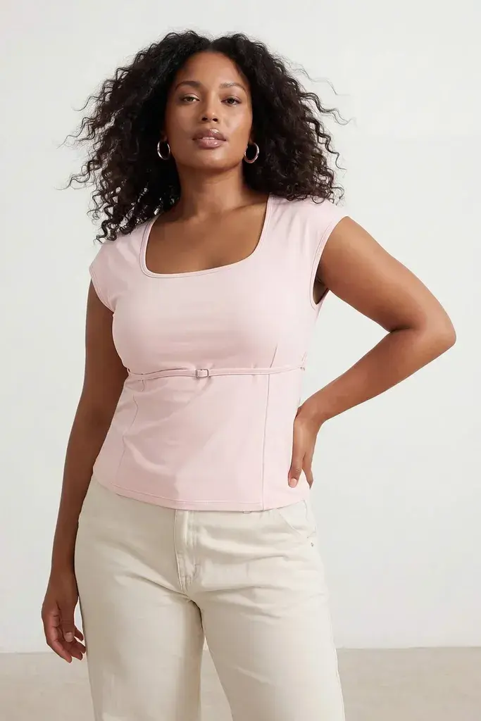 Trendyol Curve Ženska bluza Tbbss26Af00048, Roze