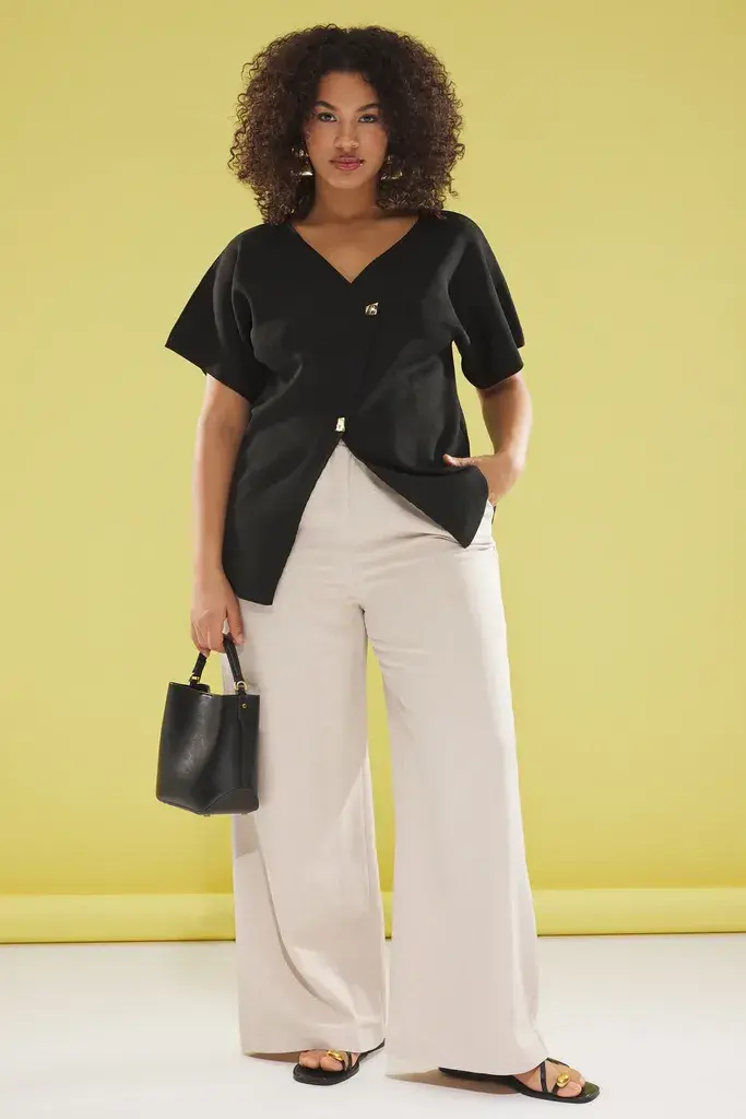 Trendyol Curve Ženska bluza Tbbss25Af00071, Crna