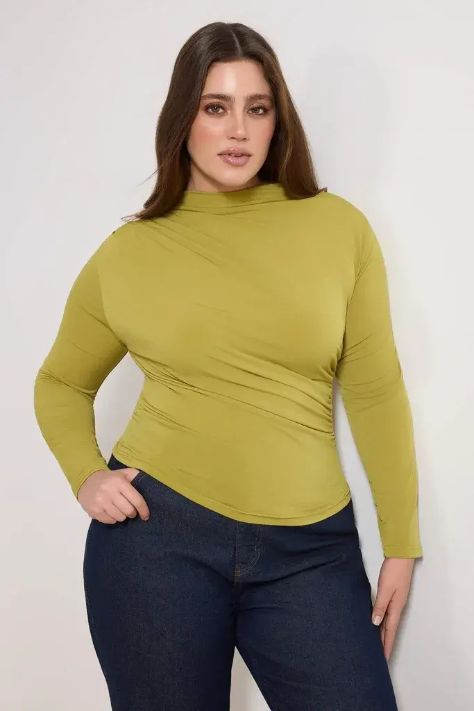 Trendyol Curve Ženska bluza Tbbaw26Af00104, Zelena