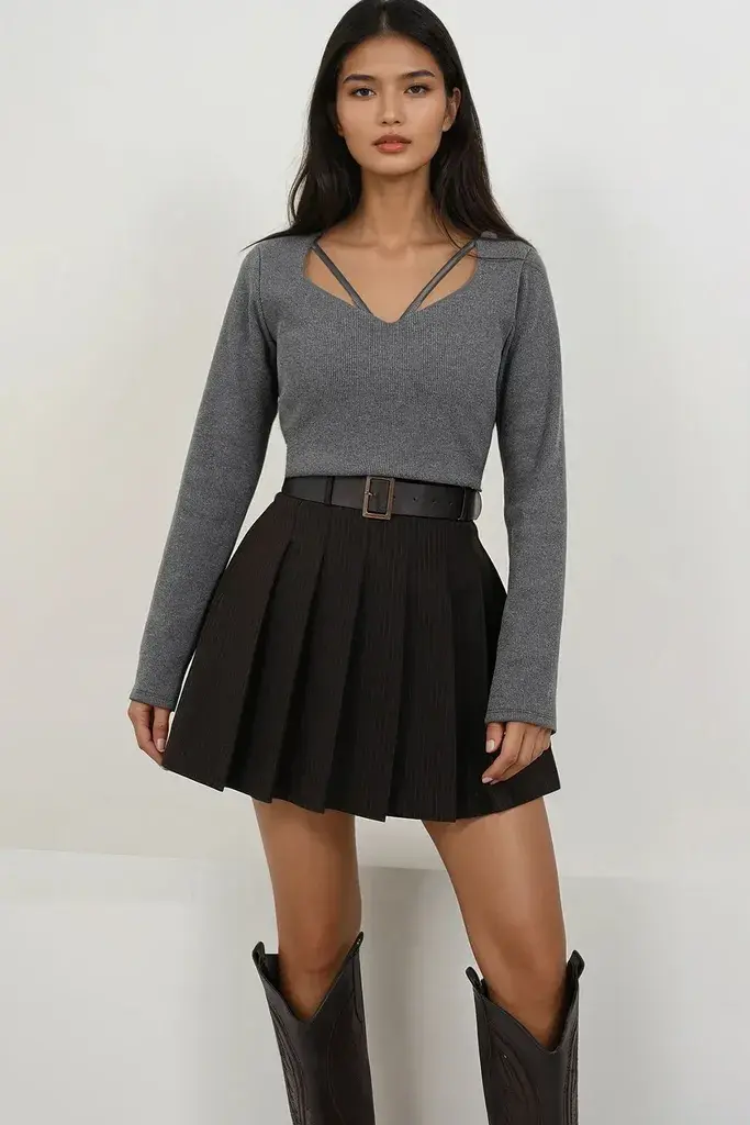 Trend Alacati Stili Ženska bluza Alc-X14791, Siva