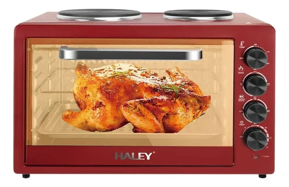 Haley Mini šporet sa ringlama HY5127, 48l, 2000W, Crvena