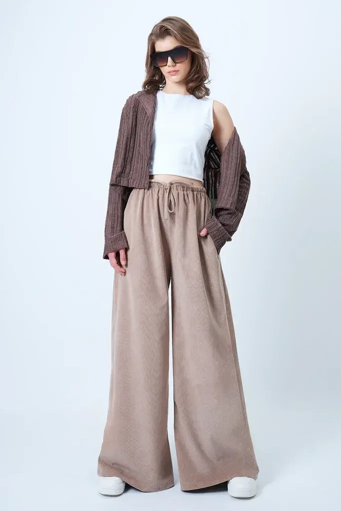 Trend Alacati Stili Ženske pantalone Alc-X14569, Bež