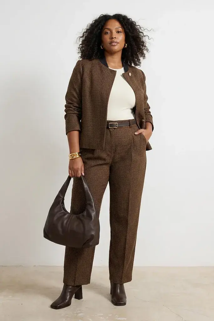 Trendyol Curve Ženske pantalone TBBSS26AR00007, Braon