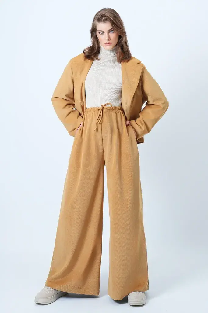 Trend Alacati Stili Ženske pantalone Alc-X14569, Žute
