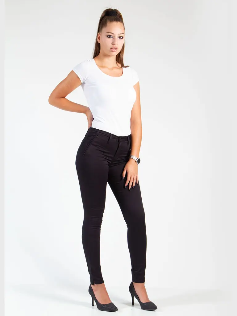 Denistar Ženske pantalone 200-2969, Regular, Crne