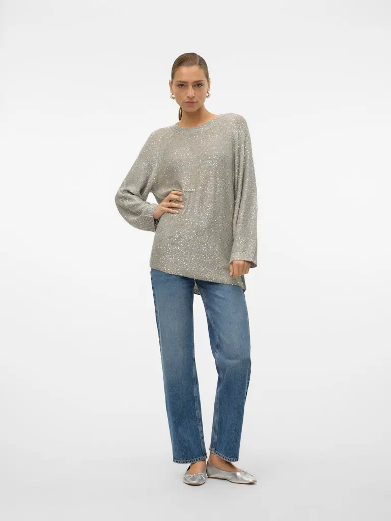 Vero Moda Ženski džemper Leilani, Srebrne boje