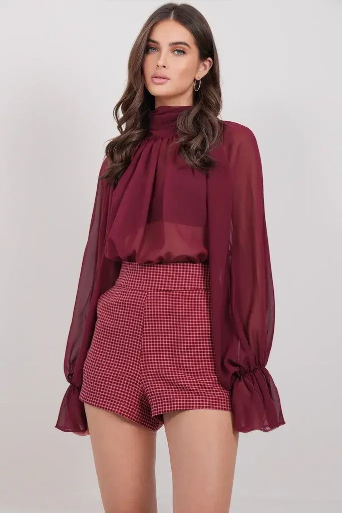 Trend Alacati Stili Ženski šorts Alc-X14926, Bordo