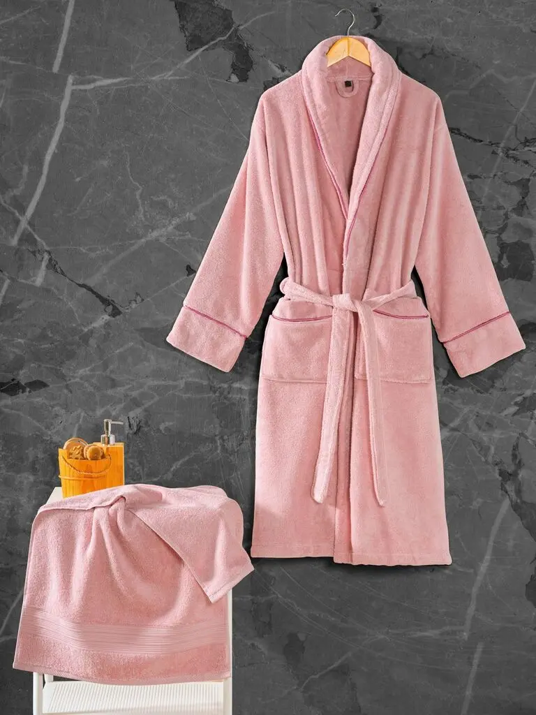 L'essentiel Maison Set bademantil sa peškirom Exclusive, Roze