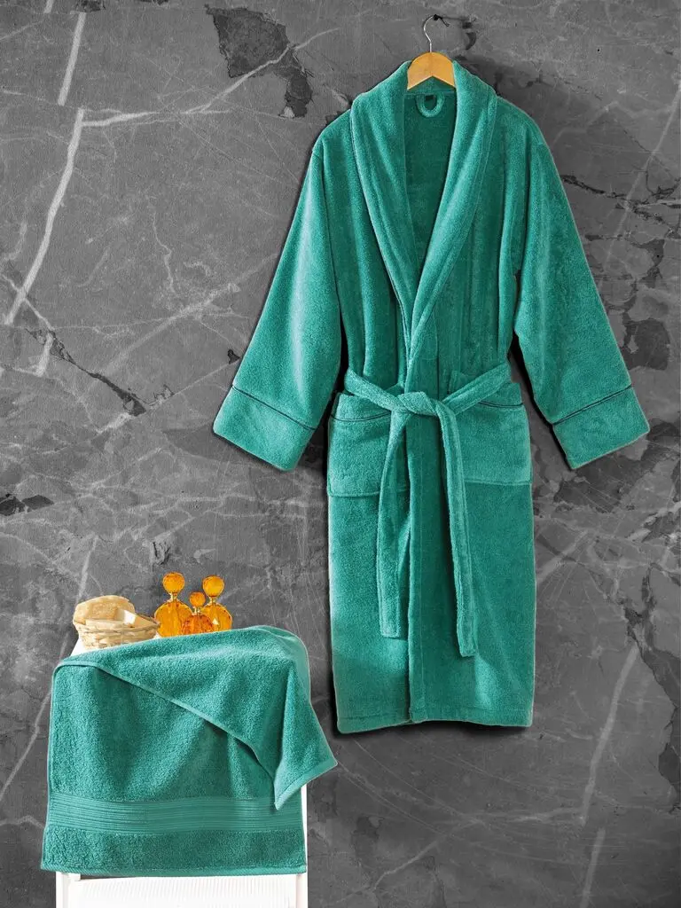 L'essentiel Maison Set bademantil sa peškirom Exclusive, Zeleni