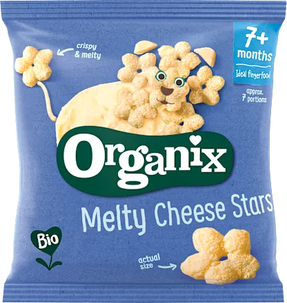Organix
Organski flips u obliku zvezdice sa sirom, 7m+, 20 g