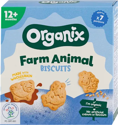 Organix
Organski biskviti Farma životinja, 12m+, 100 g