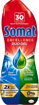 Somat
EXCELLENCE DUO GEL 5in1 Gel za mašinsko pranje posuđa, 0,643 kg