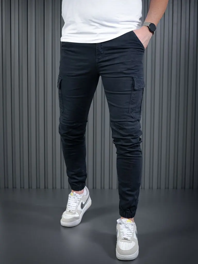Denistar Muške pantalone 100/2225, Kargo, Tamnosive