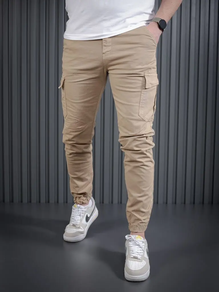 Denistar Muške pantalone 100/2225, Kargo, Bež