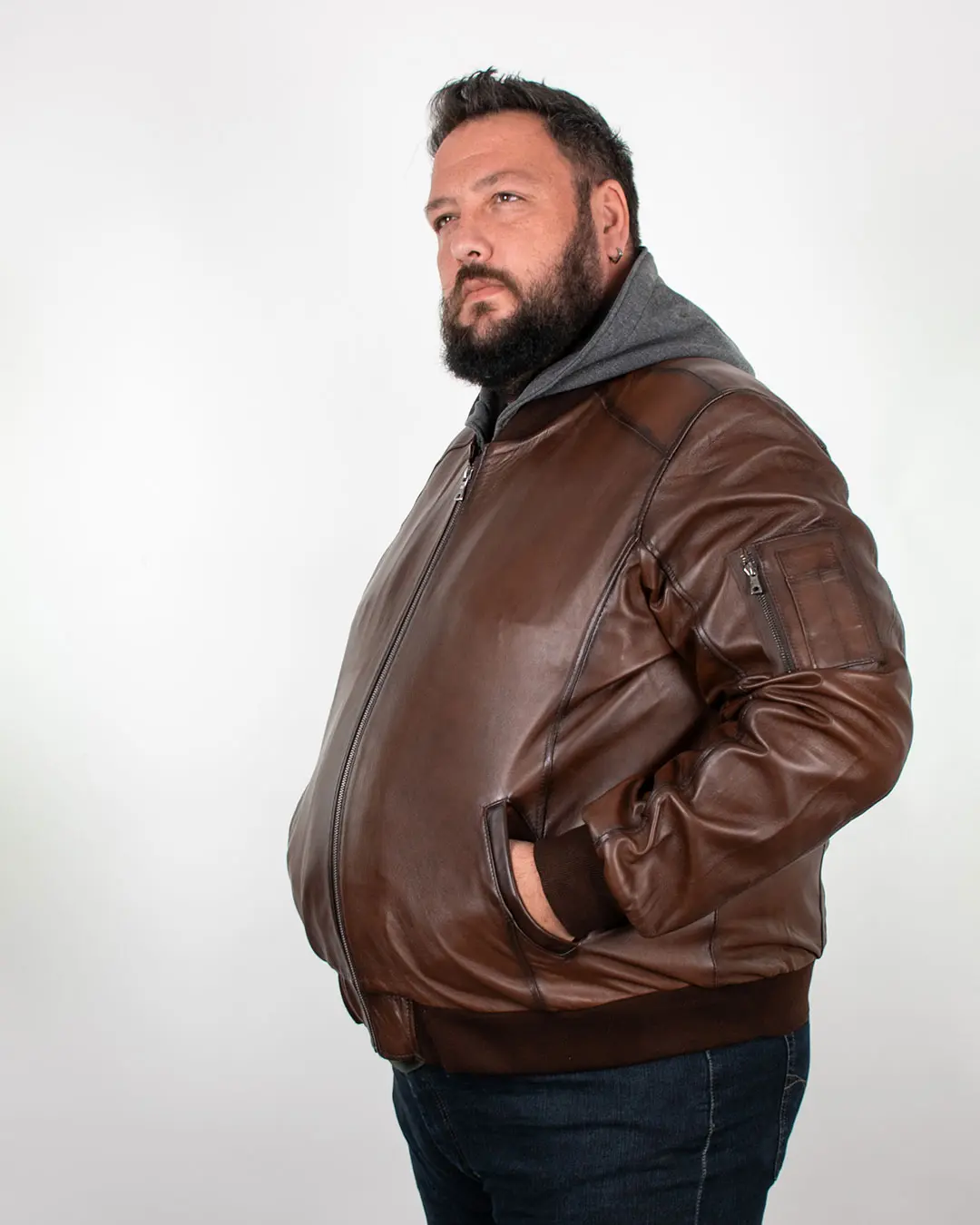 LA FORCE Muška kožna jakna Big Tom, Braon