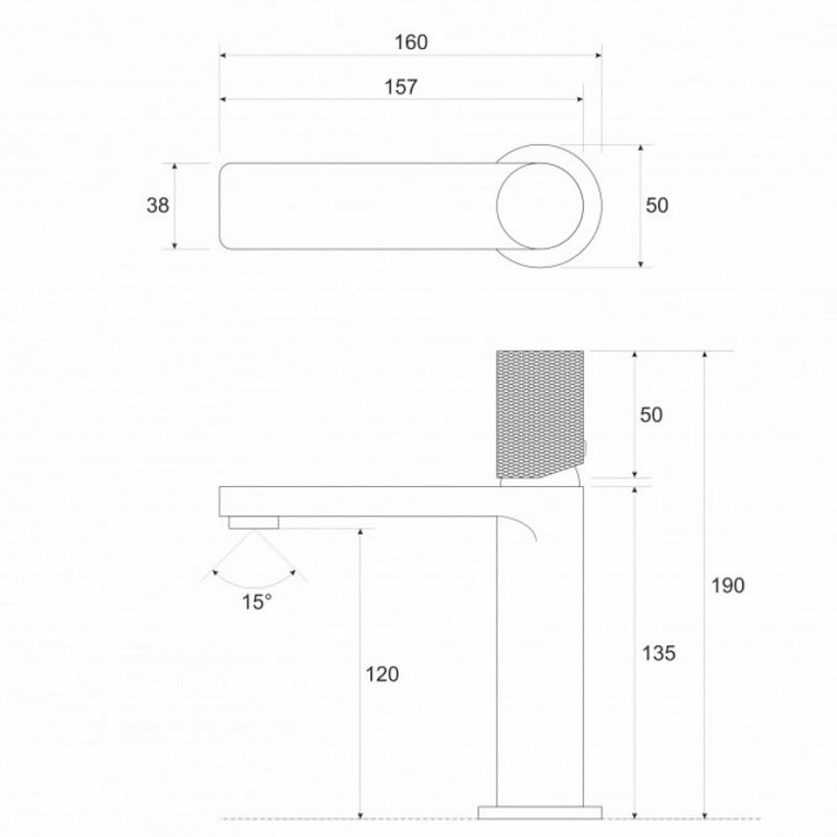 COPEN NOOK GRIP SLAVINA ZA LAVABO BRUSHED GOLDLD