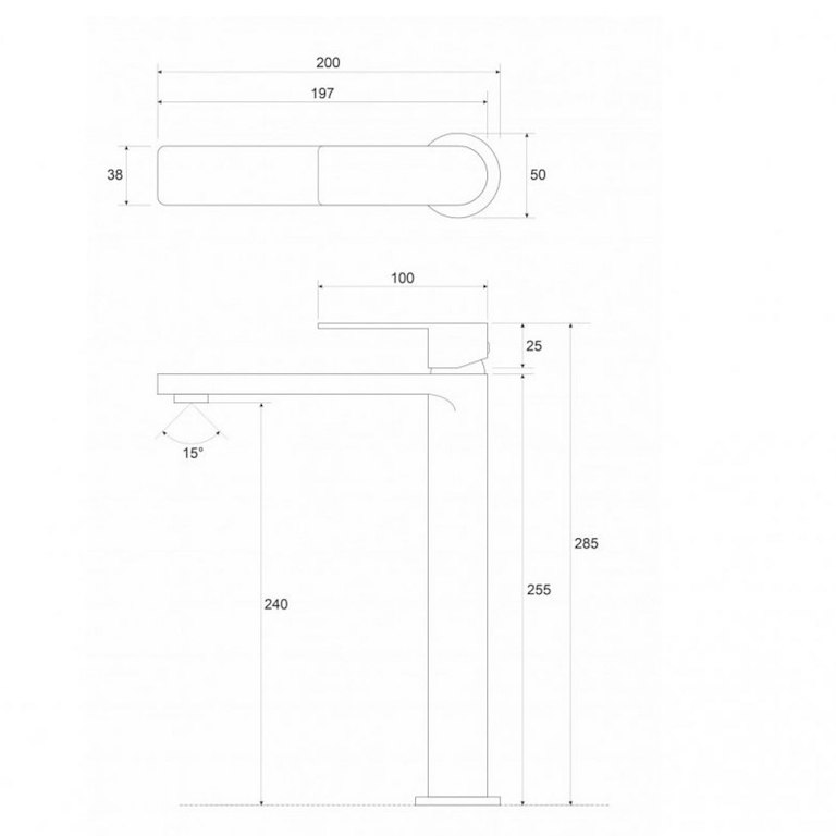 COPEN NOOK SLAVINA ZA LAVABO VISOKA BLACK
