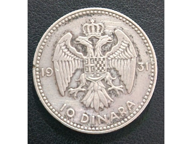 10 dinara 1931 Srebro