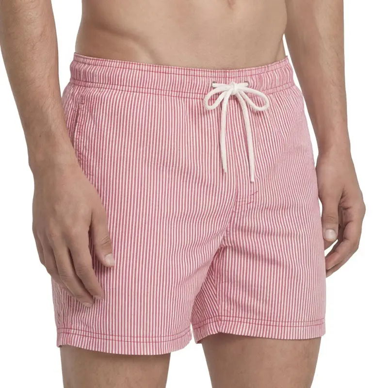 Muške šorceve za kupanje Jack & Jones Jpstmaui Ocean Seersucker LN, crvene i bele