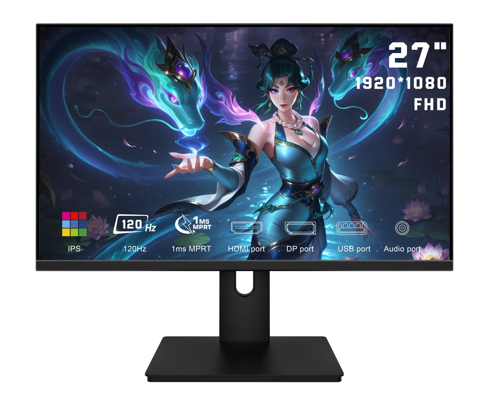 Gaming Monitor 27" QHD 2560x1440 120Hz 1ms Zvučnici, Quantum IQ27EL