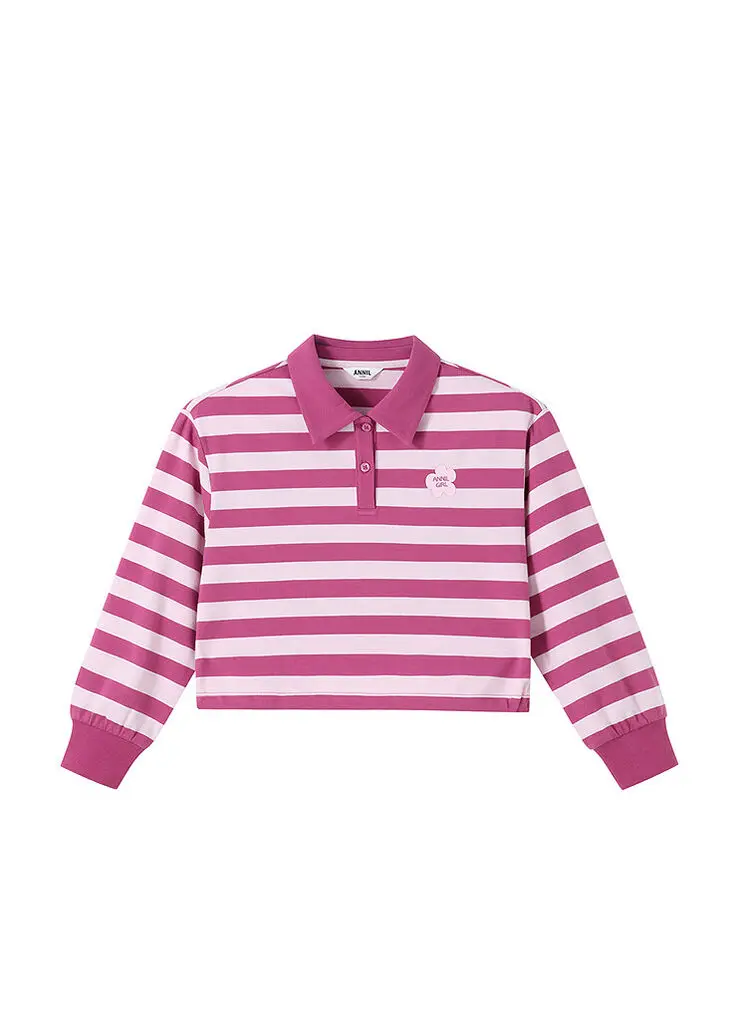 Annil Duks sa polo kragnom za devojčice, Roze