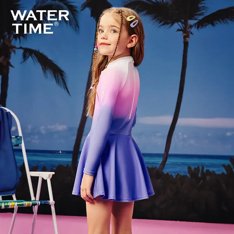 Watertime Jednodelni kupaći kostim za devojčice, Ljubičasti