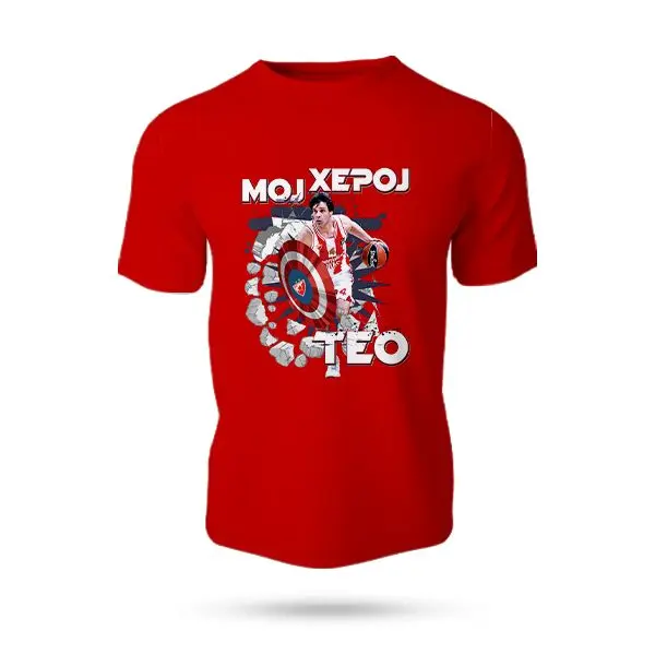 KK Crvena Zvezda Majica za decu Heroj Teo, Crvena