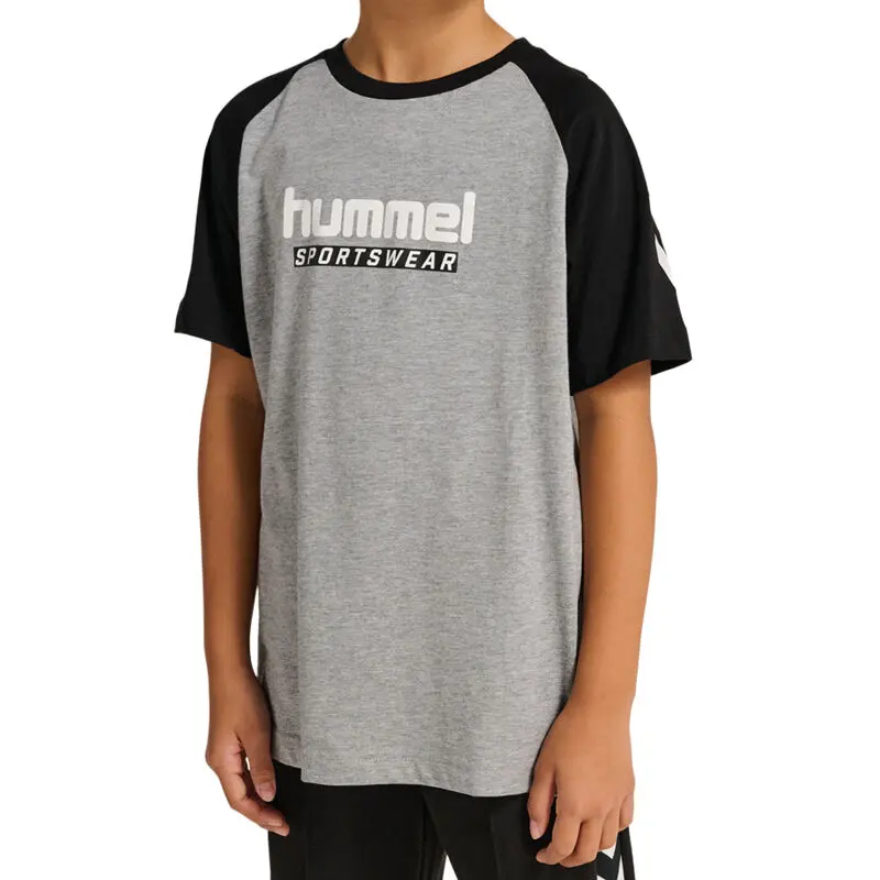 Hummel Majica za dečake Hmljr Logo T-Shirt S/S, Siva