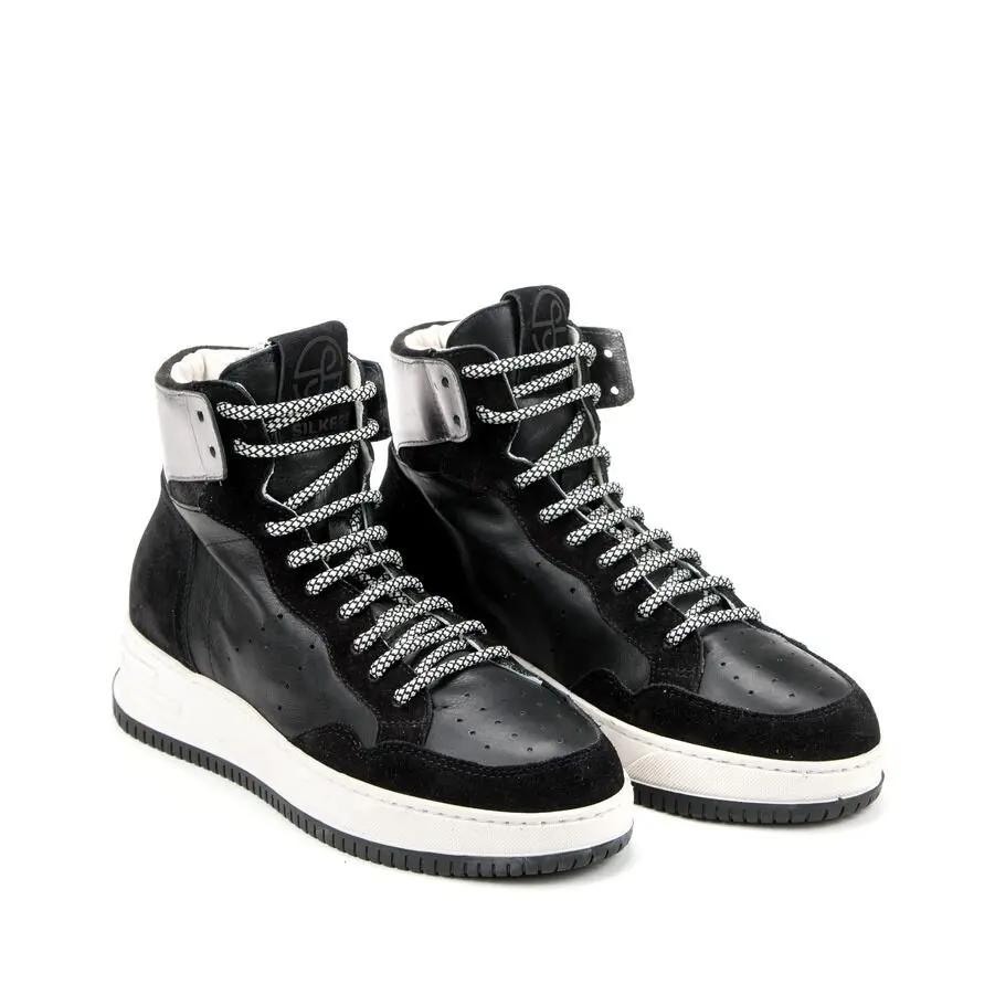Silkers Ženske duboke patike 04-262, Kožne, Crne