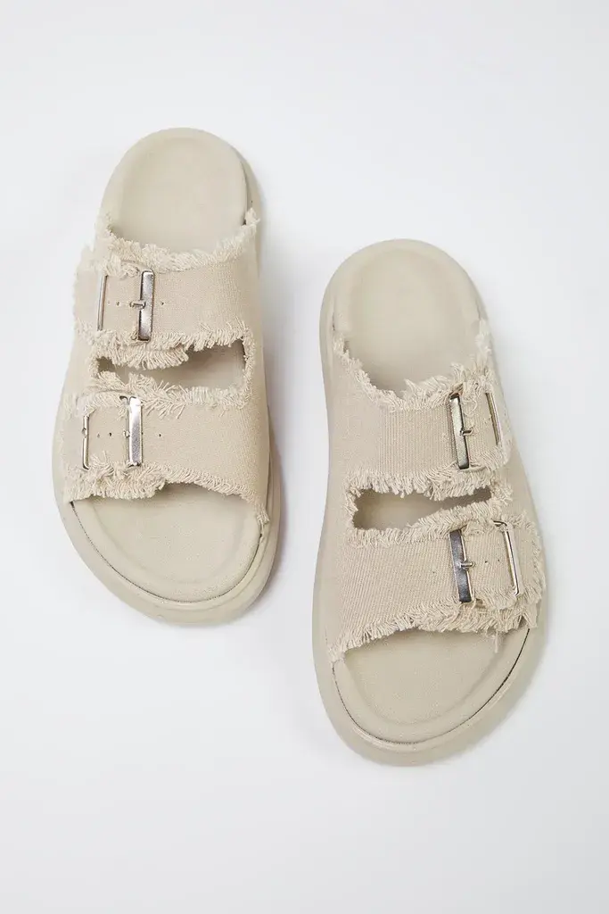 Trendyol Shoes Ženske papuče Takss25Te00038, Krem