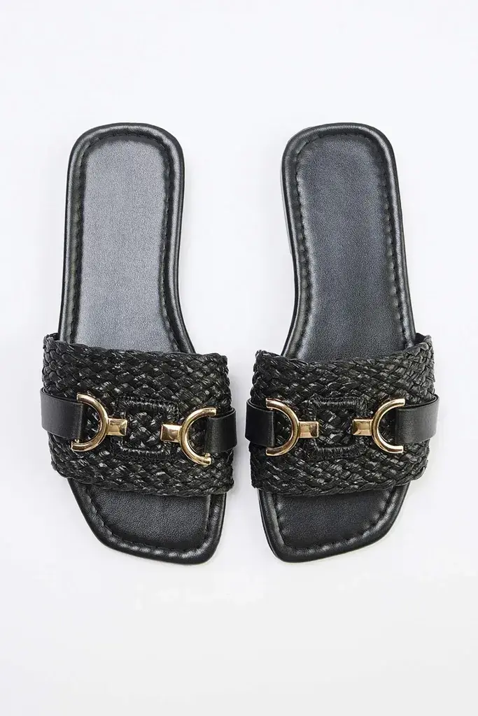 Trendyol Shoes Ženske papuče Takss26Te00028, Crne
