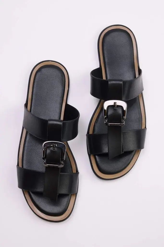 Trendyol Shoes Ženske papuče Takss26Te00015, Crne