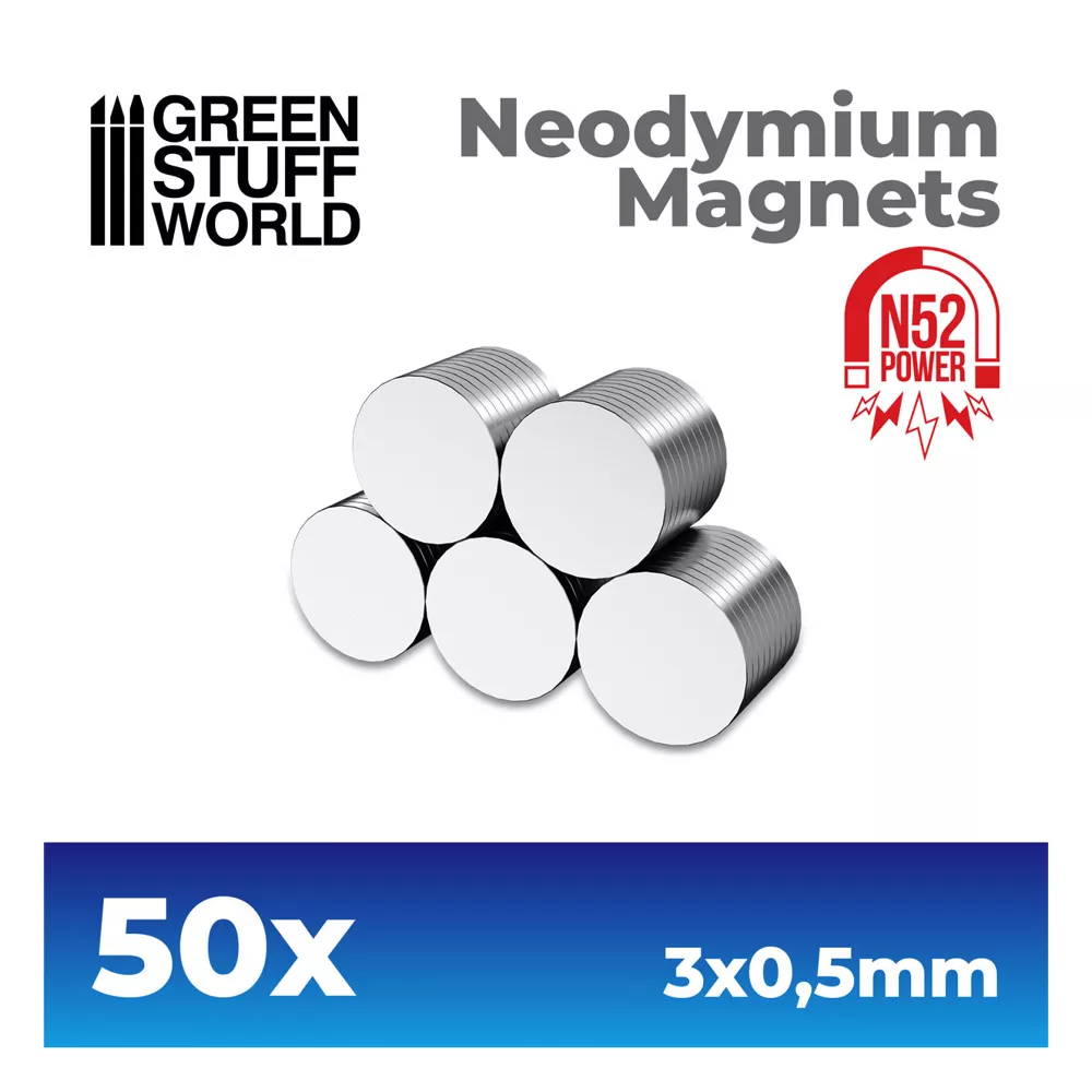 Neodymium Magnets 3x0,5mm - SET x50 (N52)